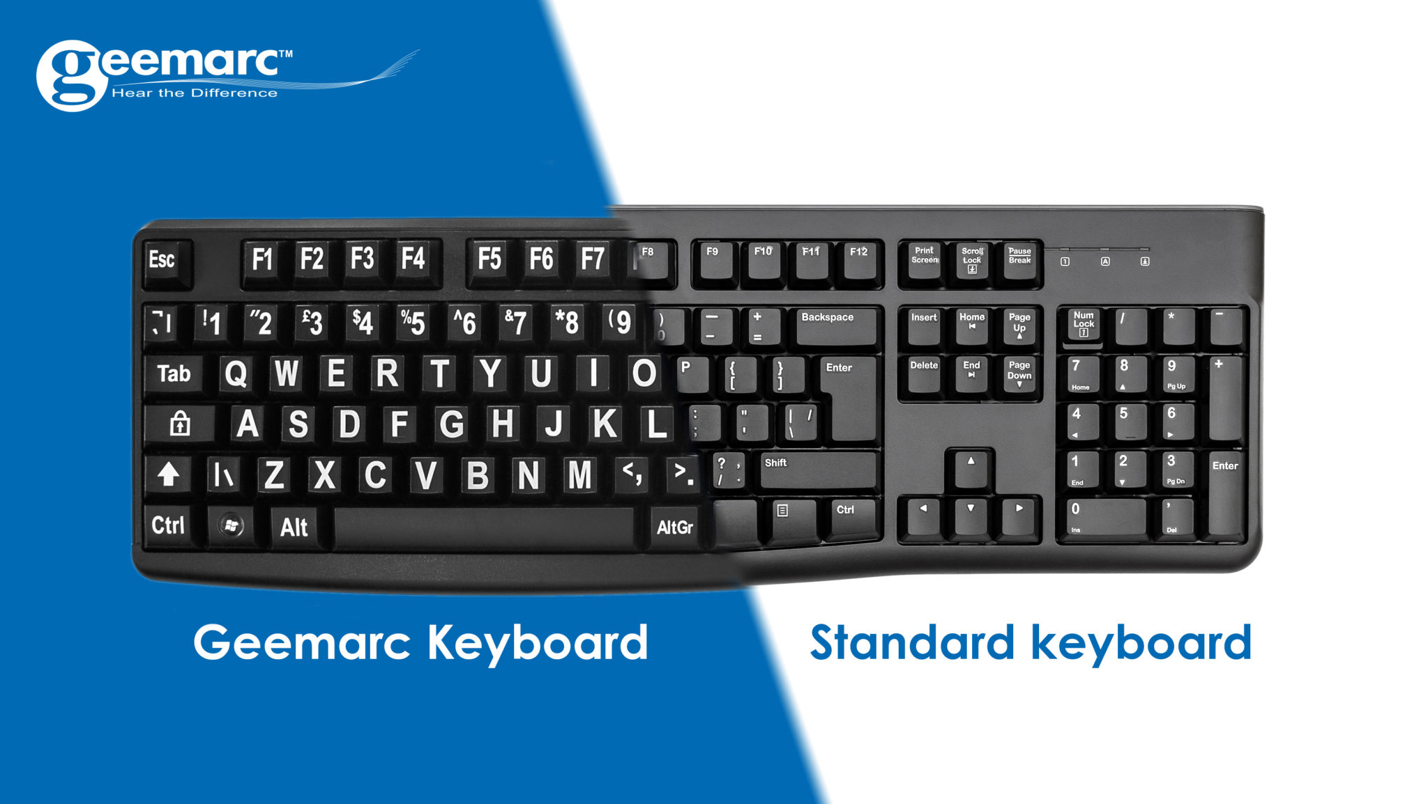 Standard KEYBOARD - Black - Geemarc UK
