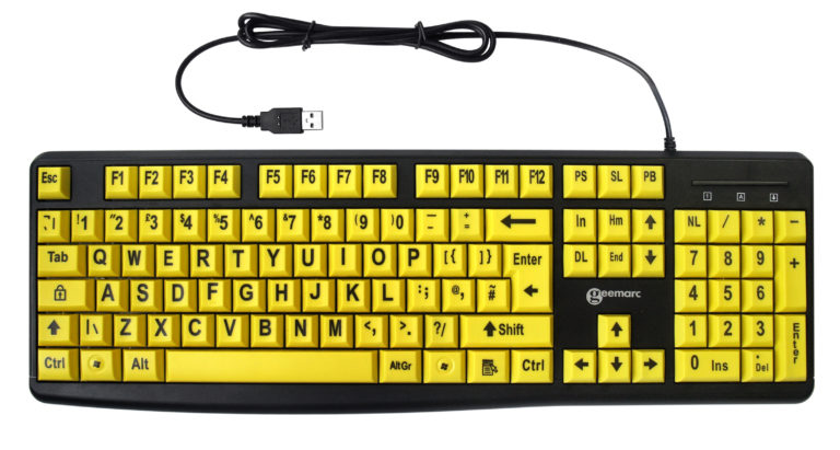 Standard KEYBOARD - Yellow - Geemarc UK