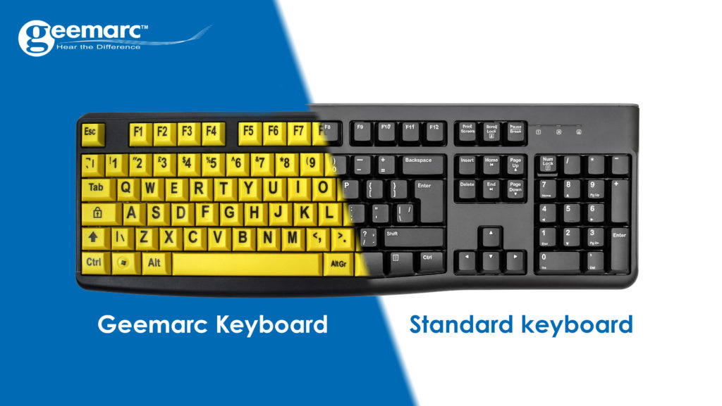 Standard KEYBOARD - Yellow - Geemarc UK